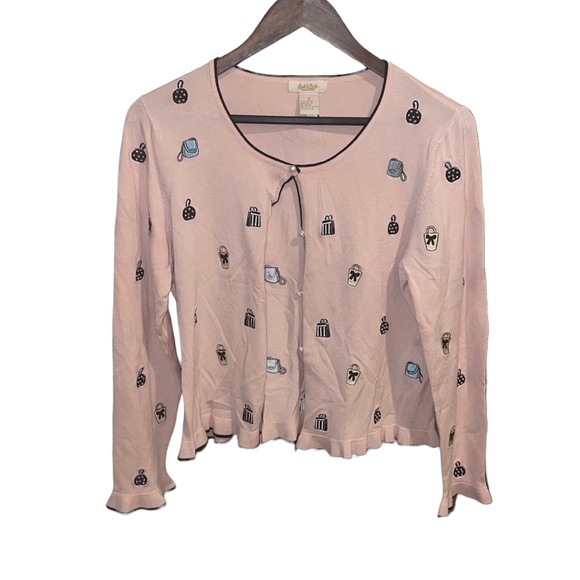 Peck & Peck | Sweaters | Peck And Peck Light Pink Button Up Cardigan ...
